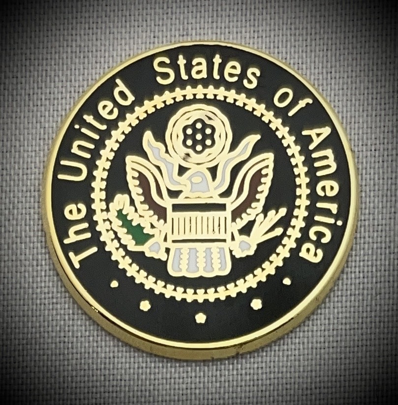 The United States of America Seal 0.75" Lapel Pin | Chaplain Badge