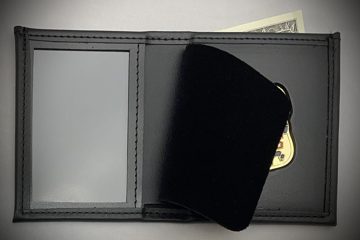 Concealed Weapon Badge with bifold wallet with single ID | Chaplain Badge