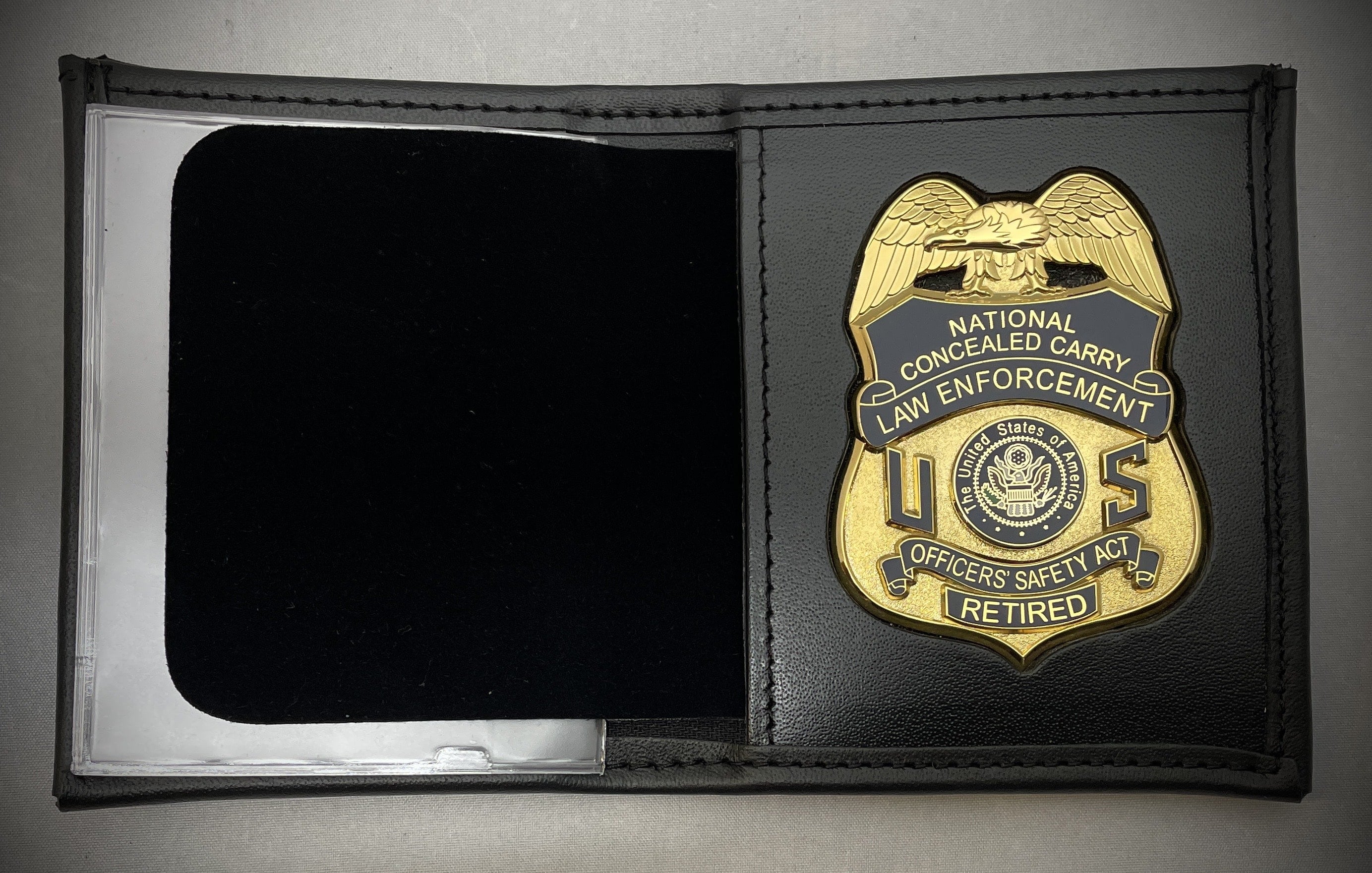 National Concealed Carry Law Enforcement Badge with bifold wallet with ...