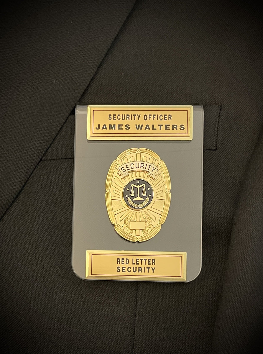 Security Badge Oval (Acrylic Holder) | Chaplain Badge