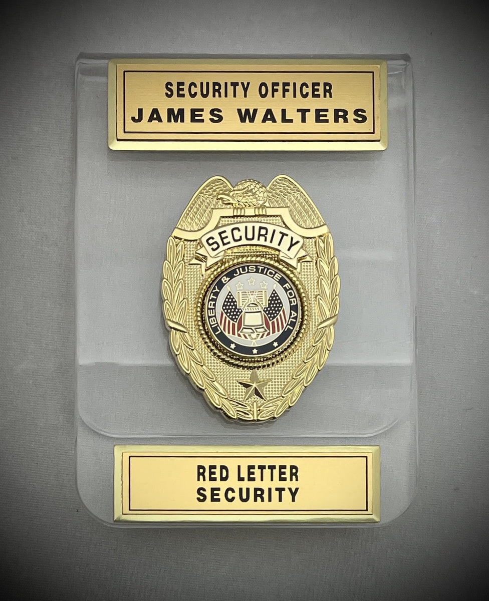 Security Badge Standard Shield (Acrylic Holder) | Chaplain Badge