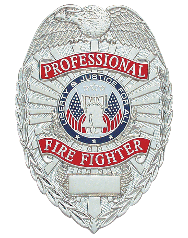 Professional Firefighter Badge - W54 | Chaplain Badge