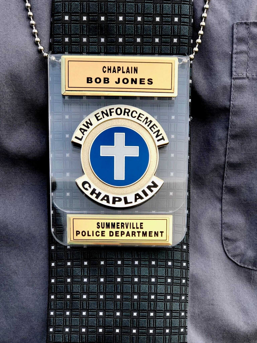 Chaplain Law Enforcement (Acrylic Holder) | Chaplain Badge