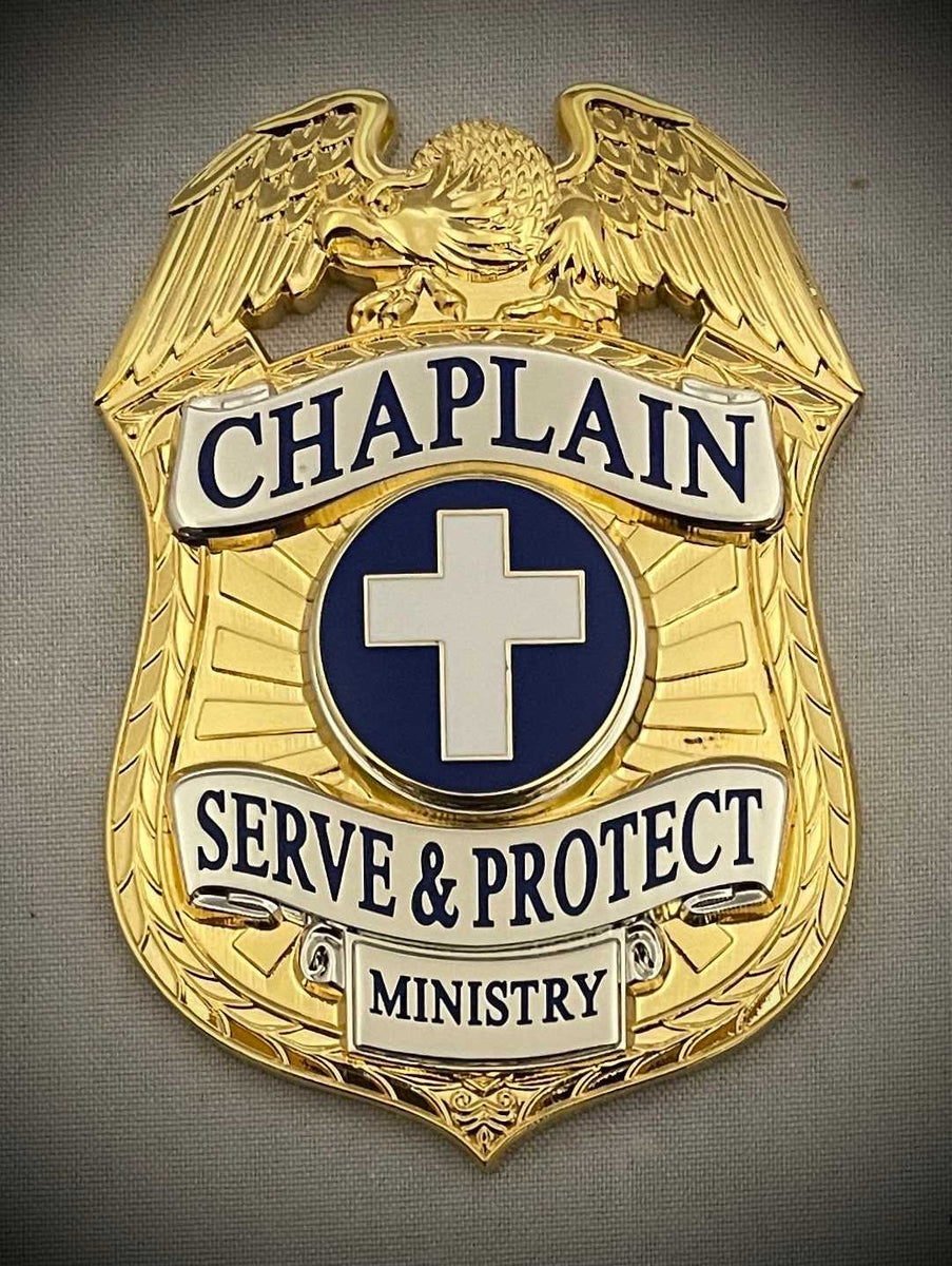 Chaplain Serve and Protect Ministry Gold Two-Tone - Badge Only ...