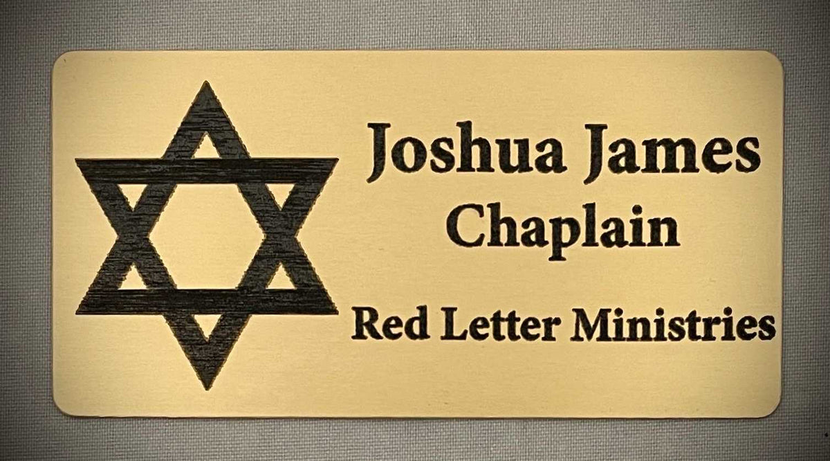 Name badge Star of David Logo | Chaplain Badge